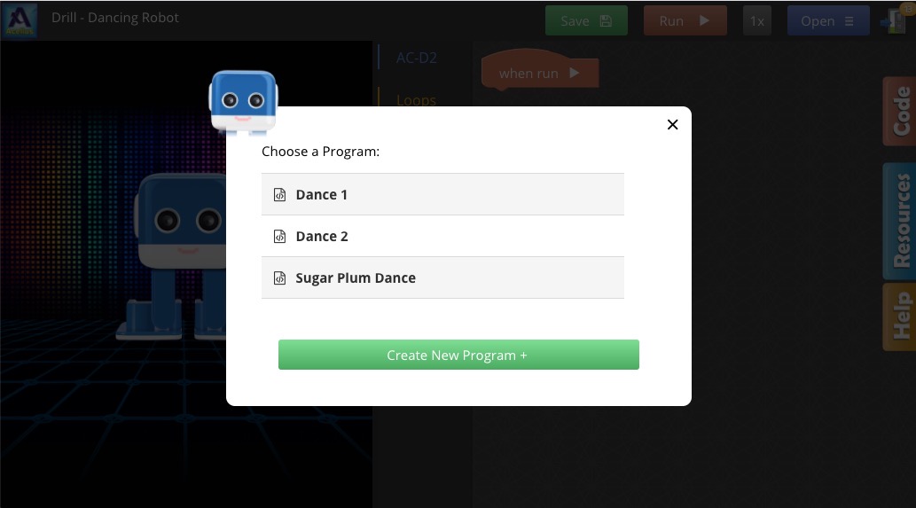 New Acellus Feature Released: Robotics Dance Programming